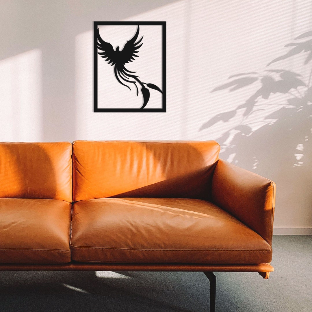Phoenix Wall Decor, Metal Wall Art, Lake House Decor, Phoenix Decor ...