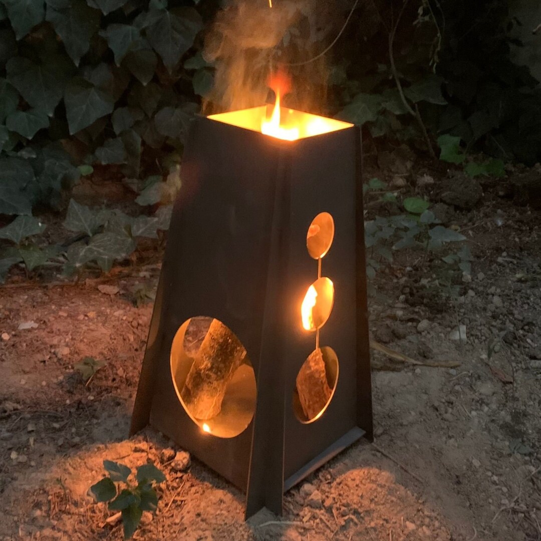 Pyramid Fire Pit Outdoor Wood Burning Collapsible Pits for - Etsy