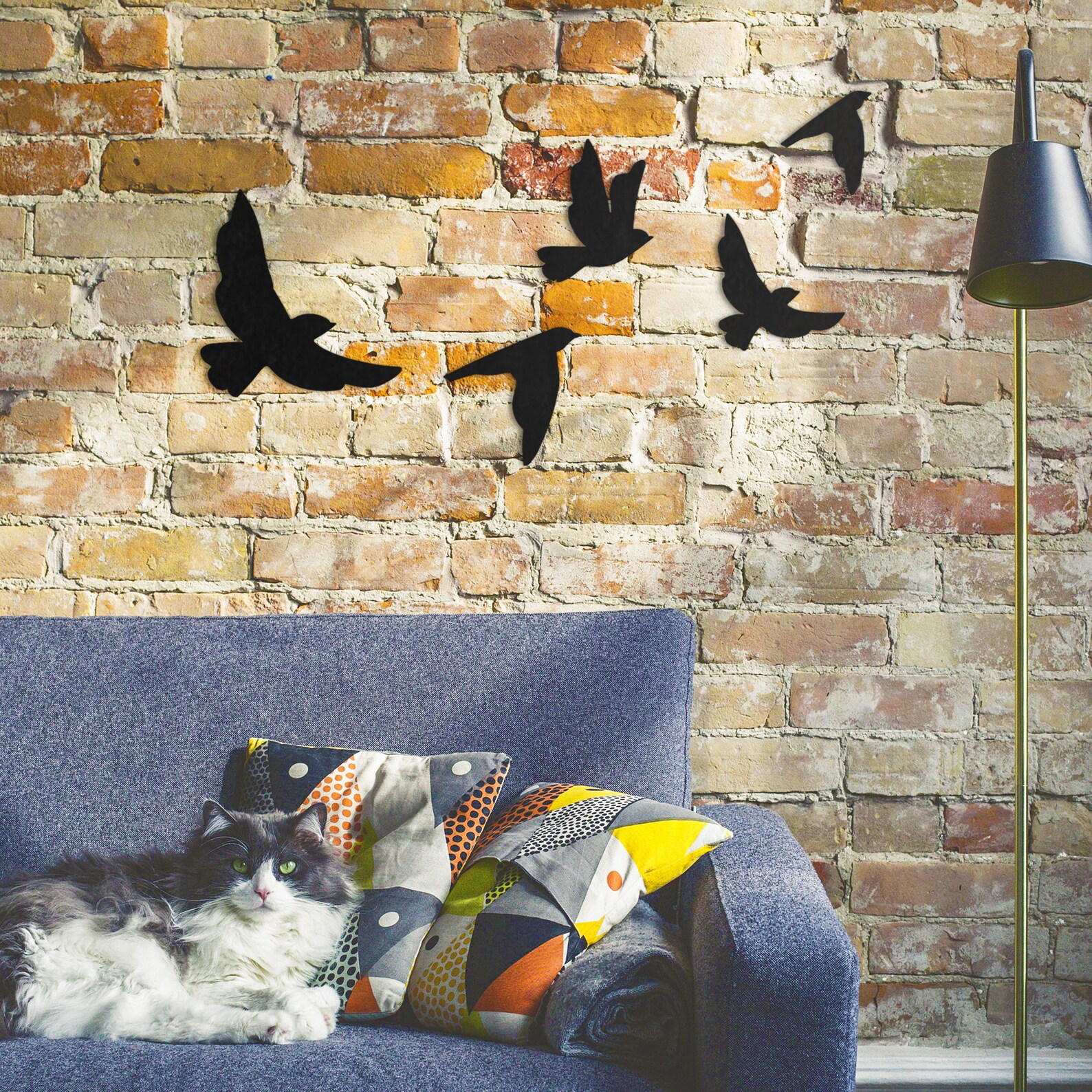 Metal Birds Wall Art Decor, Flying Birds Sign, Flock Decor, Living Room ...