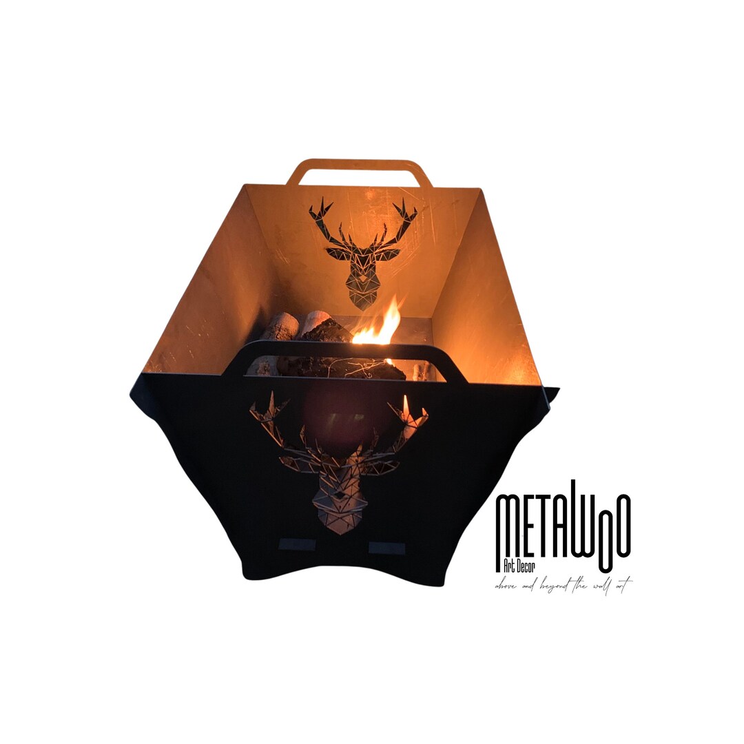 Personalized Fire Pit, Outdoor Wood Burning Collapsible Pits for ...