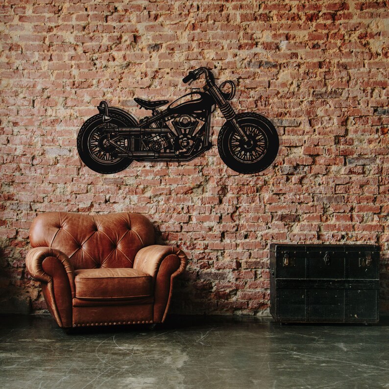 Chopper Garage Sign Motorcycle Metal Wall Decor Metal Wall - Etsy
