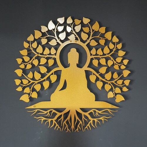 Buddha Metal Wall Sign Hindu Wall Art Yoga Studio Decor - Etsy
