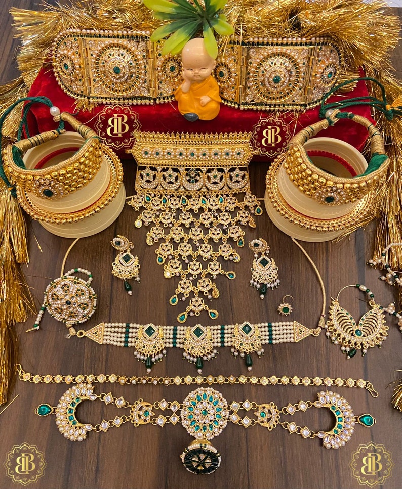 Saundaryam Fashion Women Rajwadi Rajputi Bridal Combo Jewelry Set in ...
