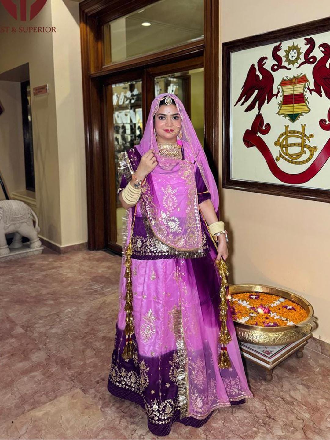 Double Saded Hamrahi Pure Party Wear Festive Gotta Patti Work Rajputi ...