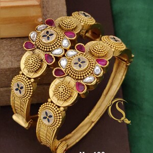 Women's Antique High Gold Openable Patla / Bengal/rajwadi Brass High ...