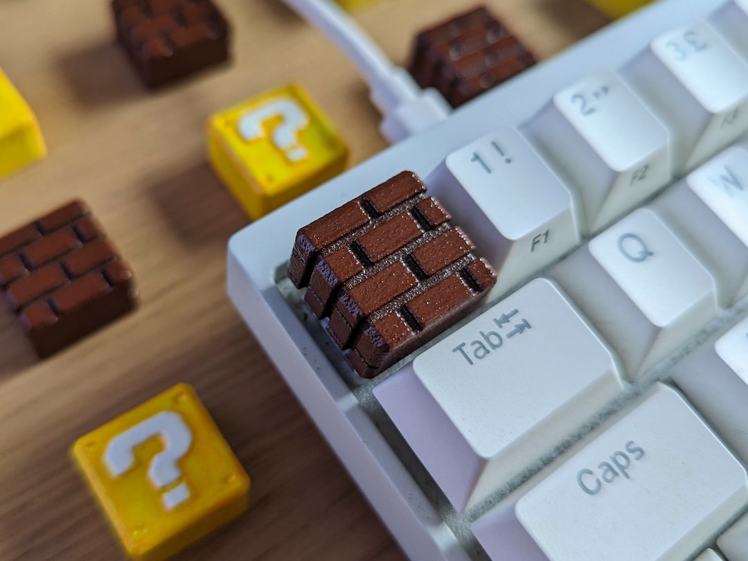 Brick Block | Artisan Keycap for Cherry MX Mechanical Keyboard | Mario ...
