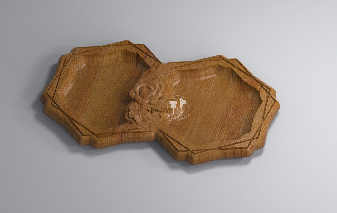 Floral Lace Tray 3d Stl File for Cnc Router Project Kitchen Woodworking ...