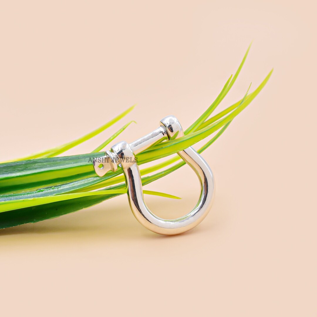 925 Silver Shackle Lock, Screw Shackle Lock, Handmade Lock, Plain ...