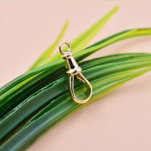 14K Yellow Gold Plated Charm Holders, Wholesale Designer Lock Jewelry, Connector Enhancer Locks ...