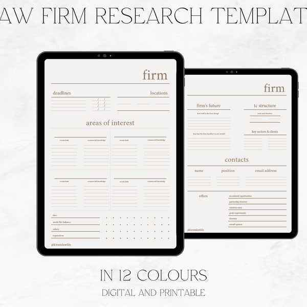 Lawyer Onenote Template - Etsy