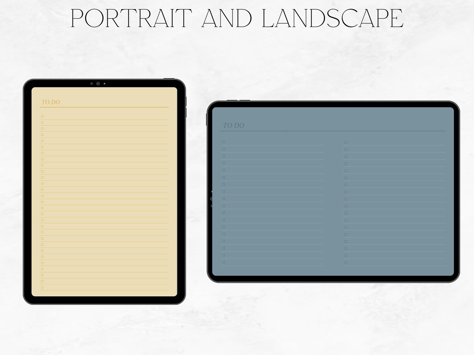 Minimalist Checklist Single and Double Column Portrait and Landscape ...