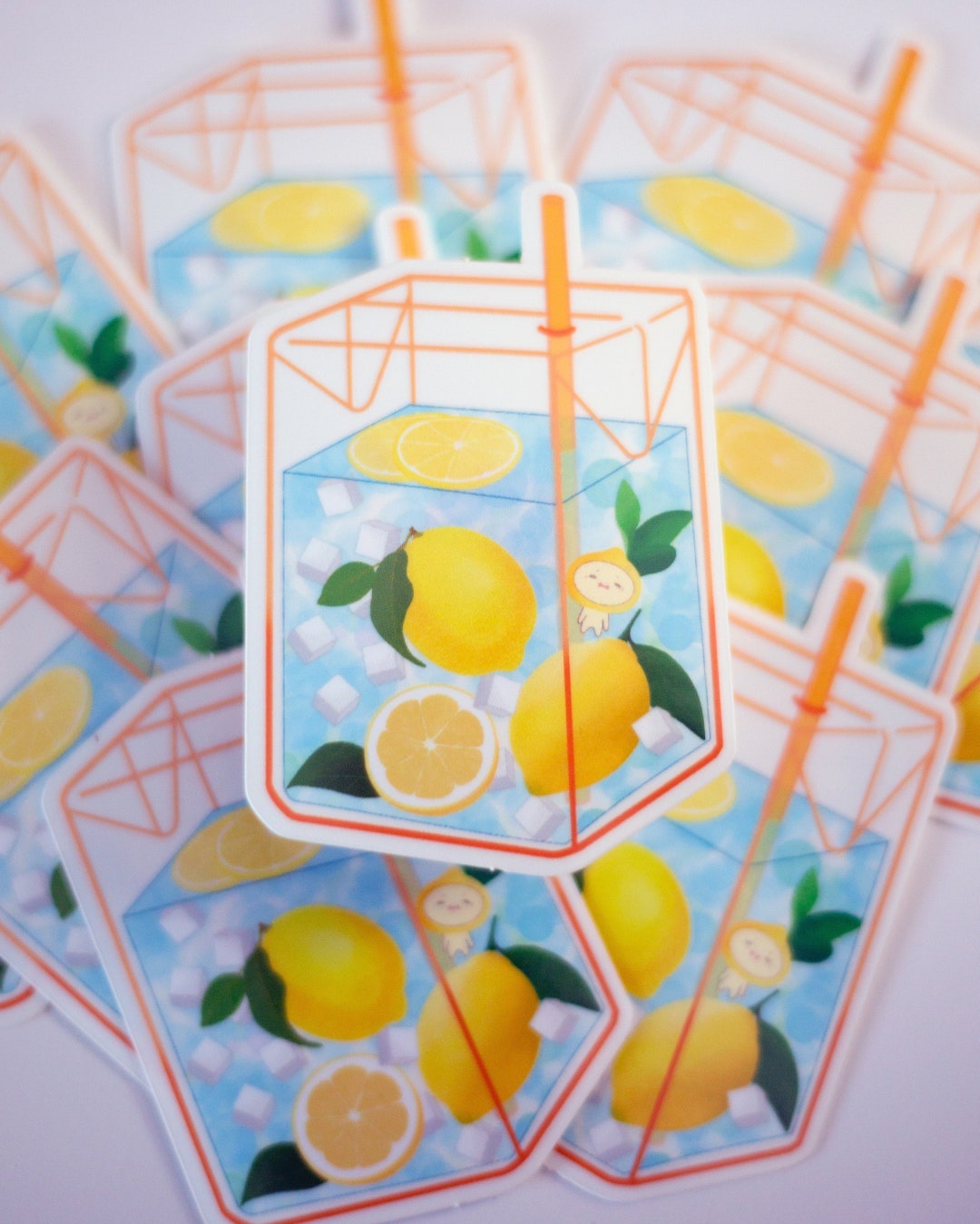 Lemonade Fruit Juice Box Clear Sticker 2.8 Inches - Etsy