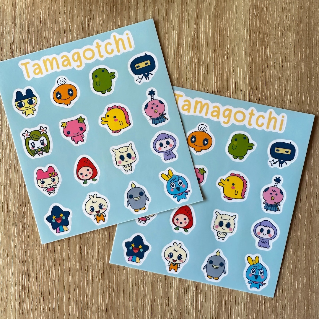 Tamagotchi Sticker Sheet My Tamagotchi Forever Bandai Kawaii Chibi Art ...