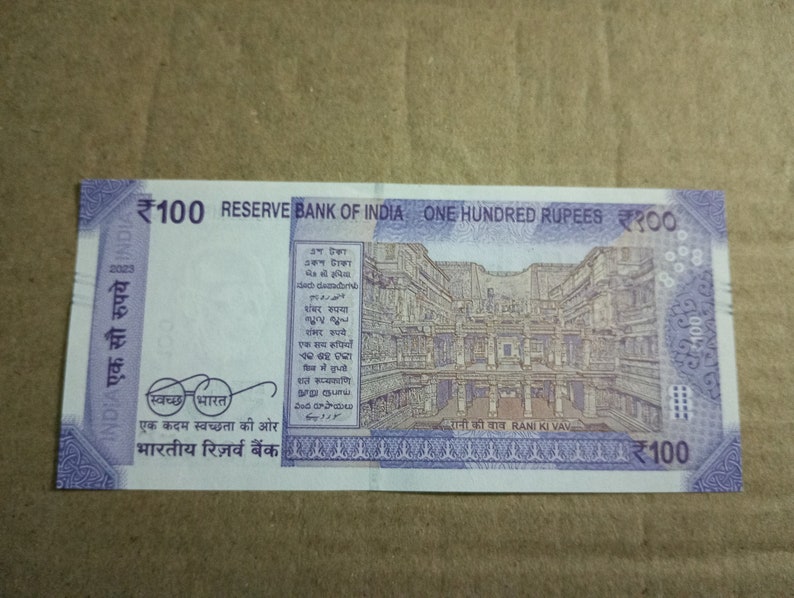 UNC 100 Rupees Indian Banknote Amazing India Series Ladder Number ...