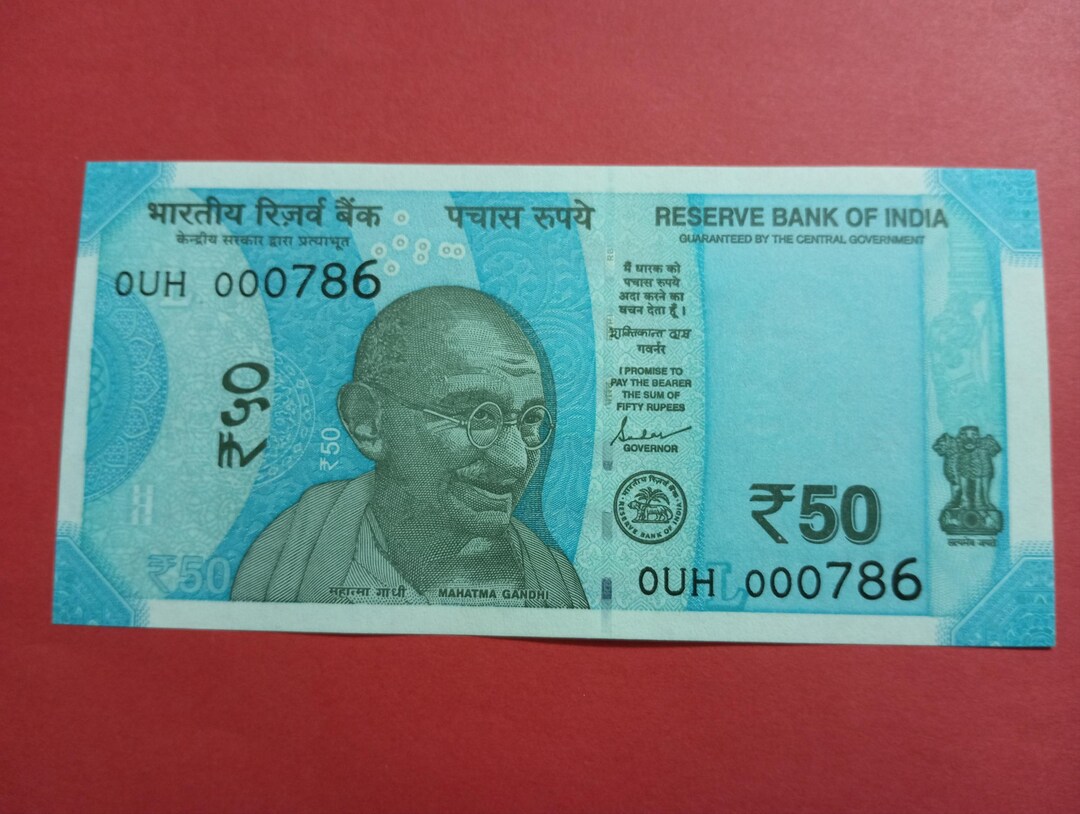 Indian Currency Note With Holy No.786 Rs.50 - New Pattern - Etsy
