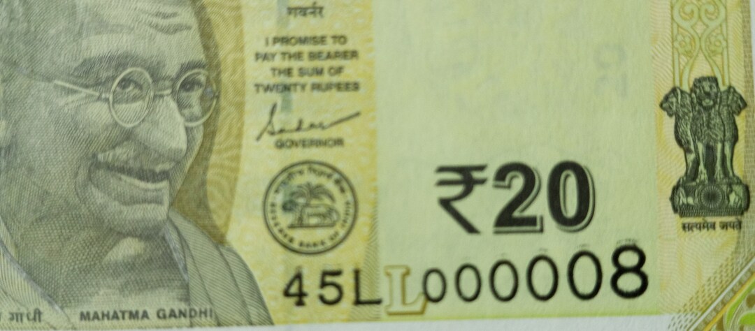 Uncirculated Indian 20 Rupees Banknote With Lucky Number - Etsy