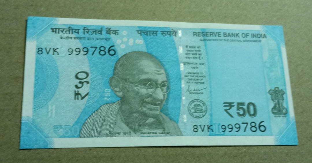 India Gandhi 50rs/-holy Lucky Number 999786 Unc Banknote/currency/gift ...