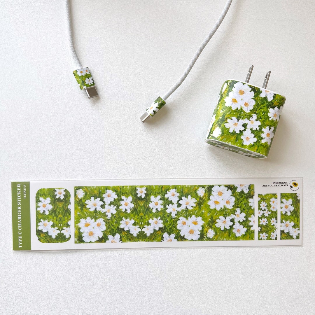 Daisy Apple USB-C Charger Warp Cover Decal Skin Wrap - Etsy