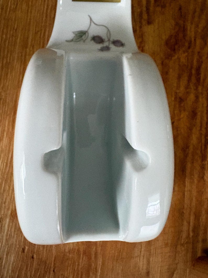 Vintage Ceramic Floral Tape Dispenser With Wood Roller • Cottagecore ...