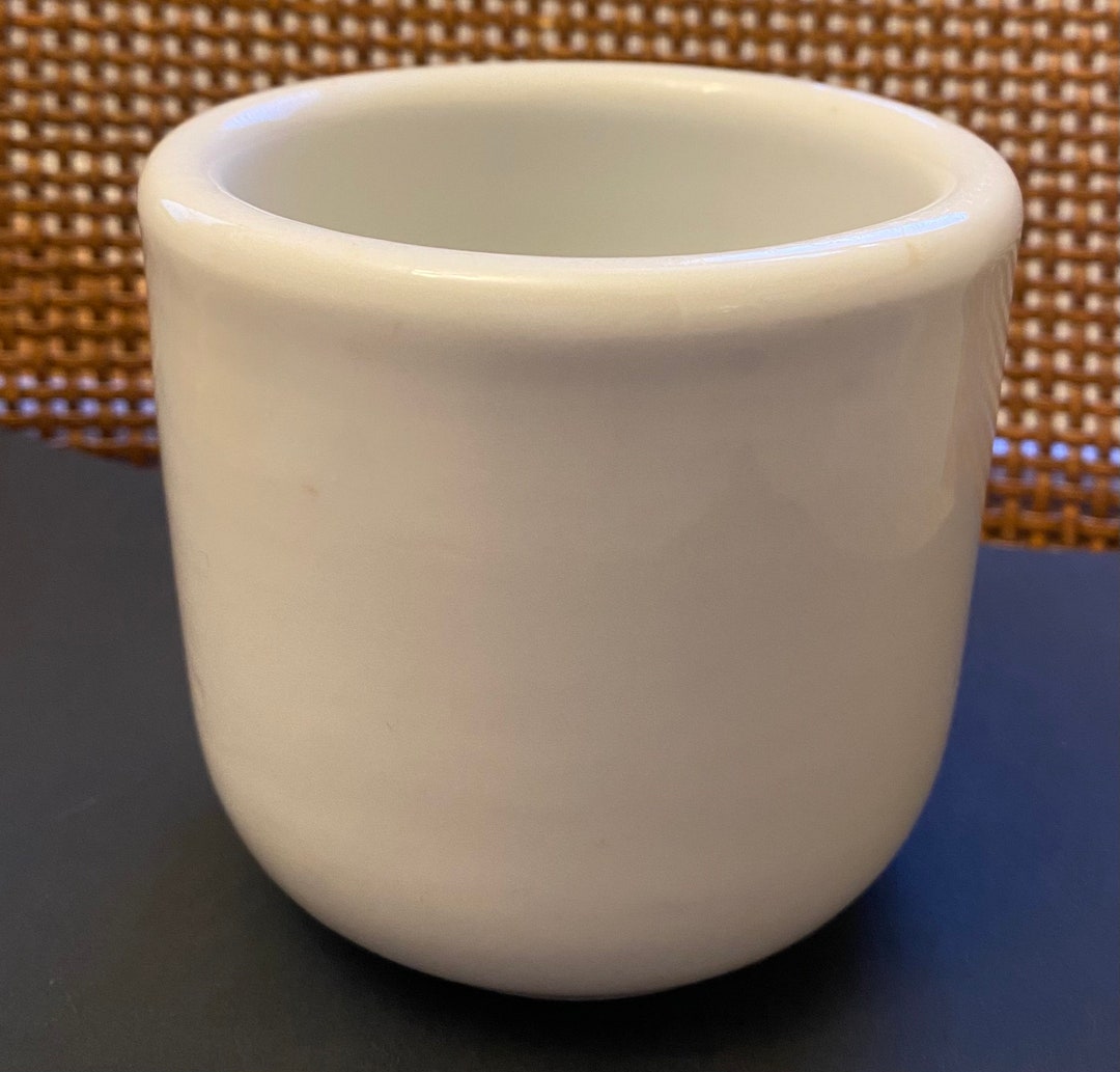 Vintage Shenango China Stoneware Heavy White Handleless Coffee Mug - Etsy