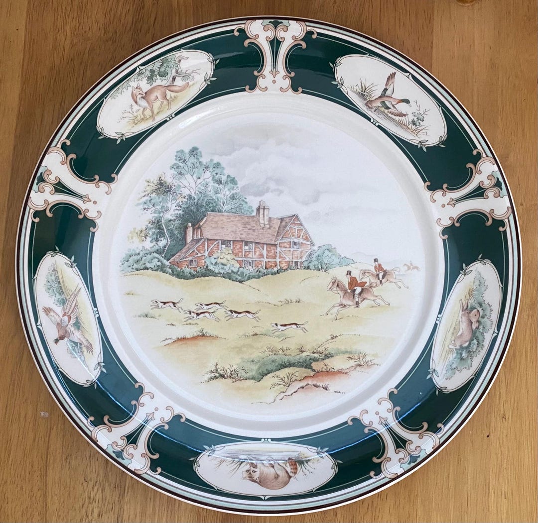 Vintage Noritake Keltcraft Pursuit Platter 12” Chop Plate • Ireland ...