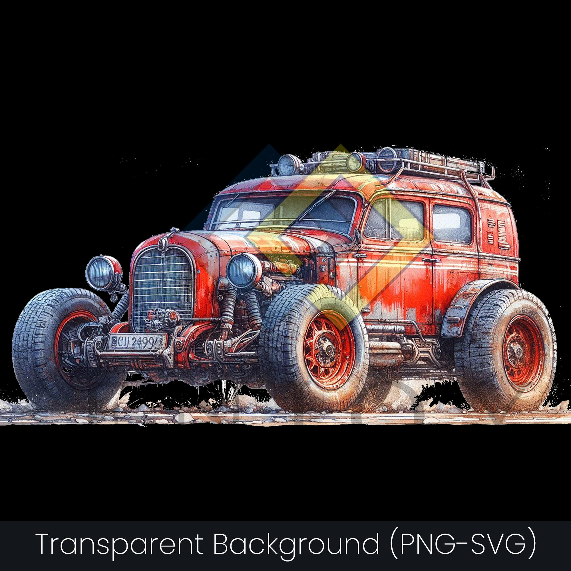 Retro Hot Rod Car Watercolor Print - Classic Car Wall Art - Retro Hot ...