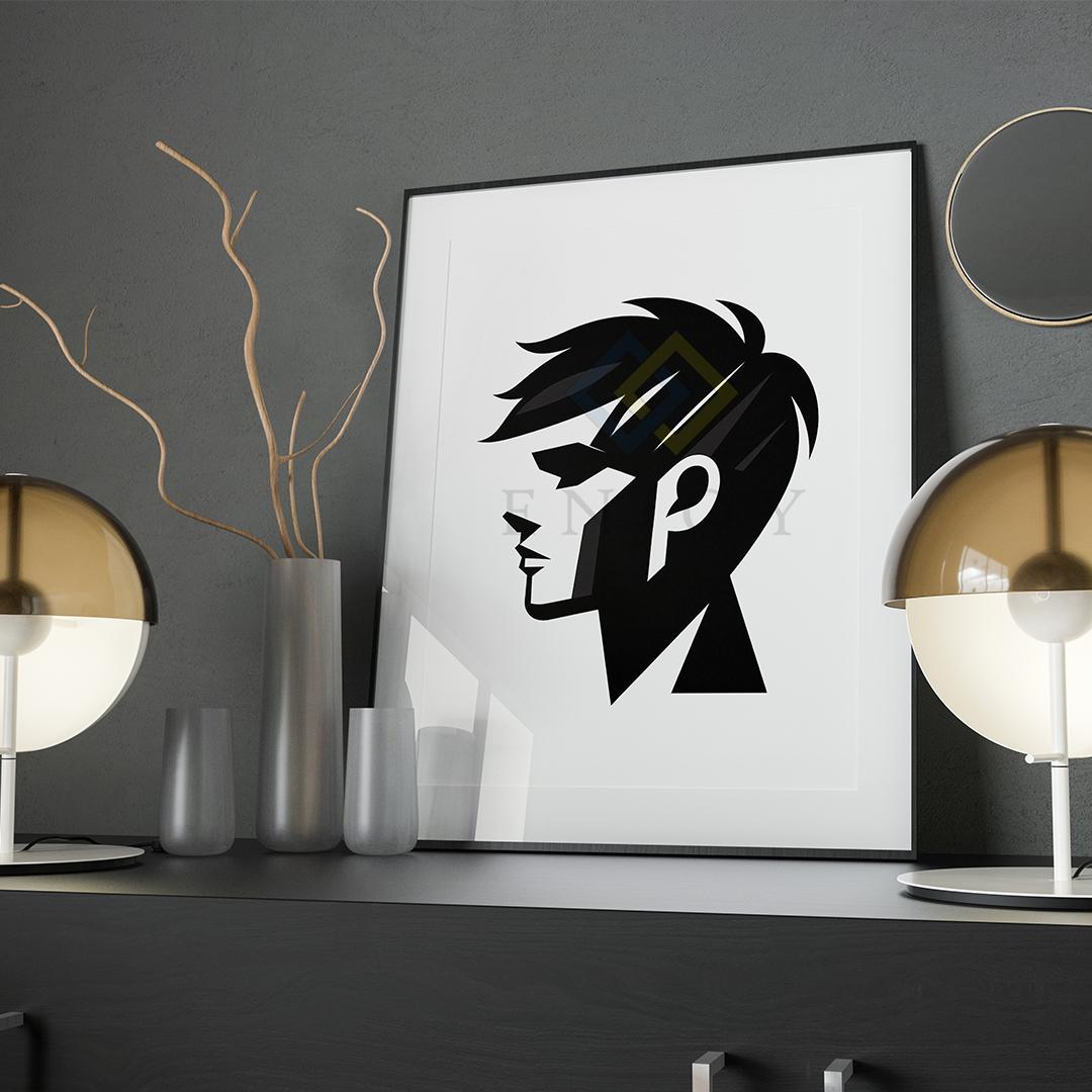 Human Face SVG - Stylish Artwork - AI Generated Svg and Png for Canvas ...