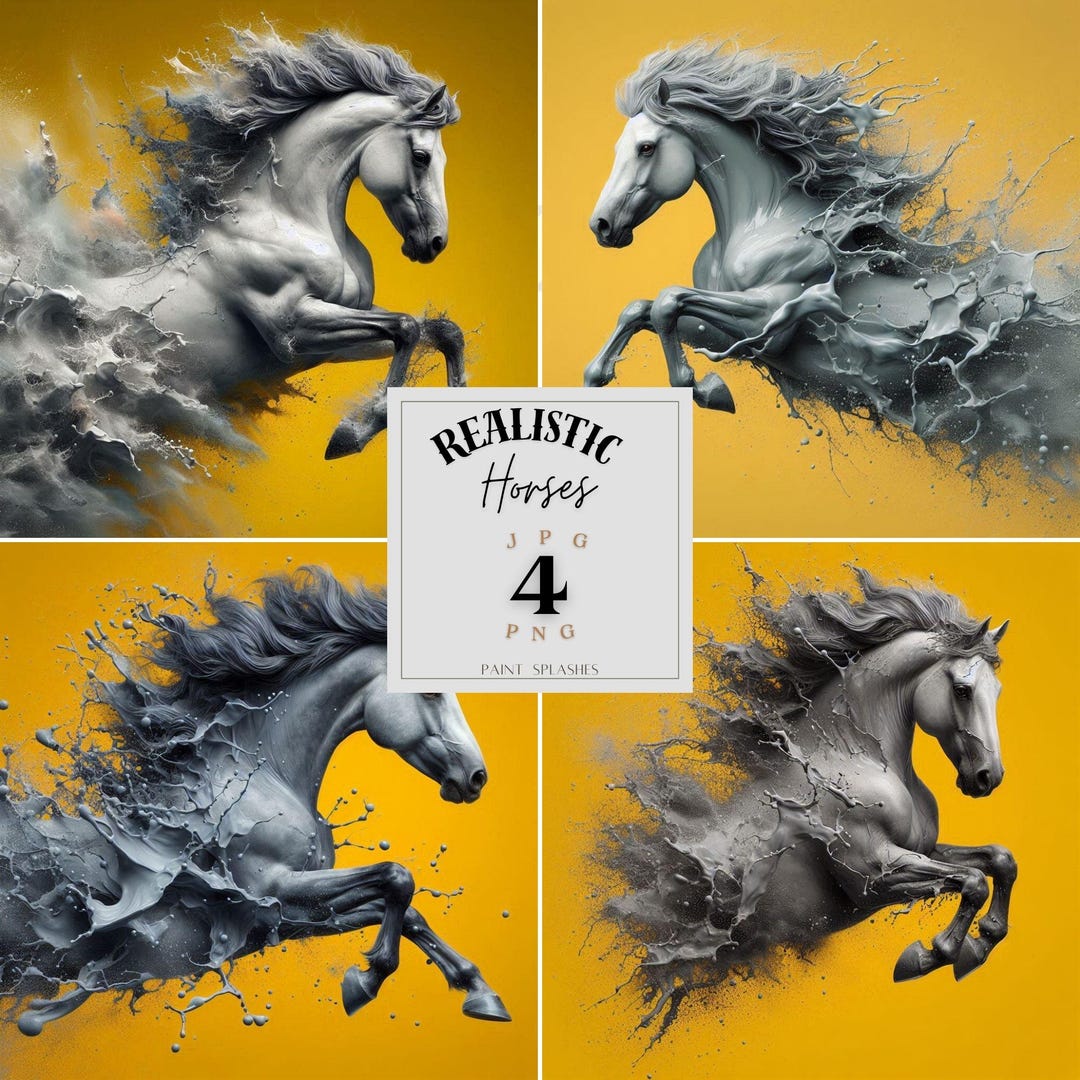 Splash Horse Wall Art – Splash Horse Painting – High Resolution JPG ...