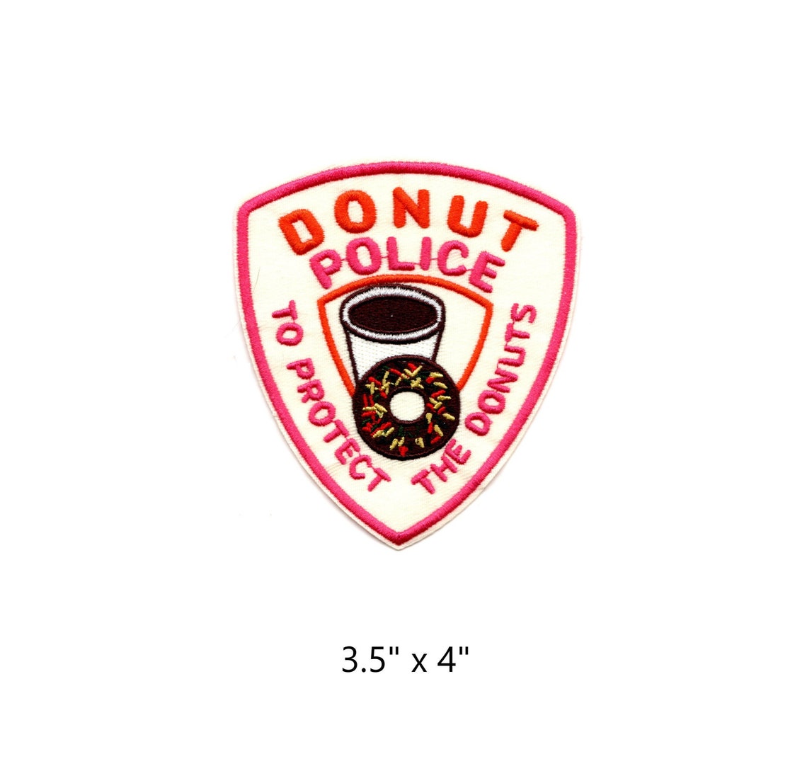Donut Police Donuts Coffee Shop Embroidered Iron-On Patch | Etsy
