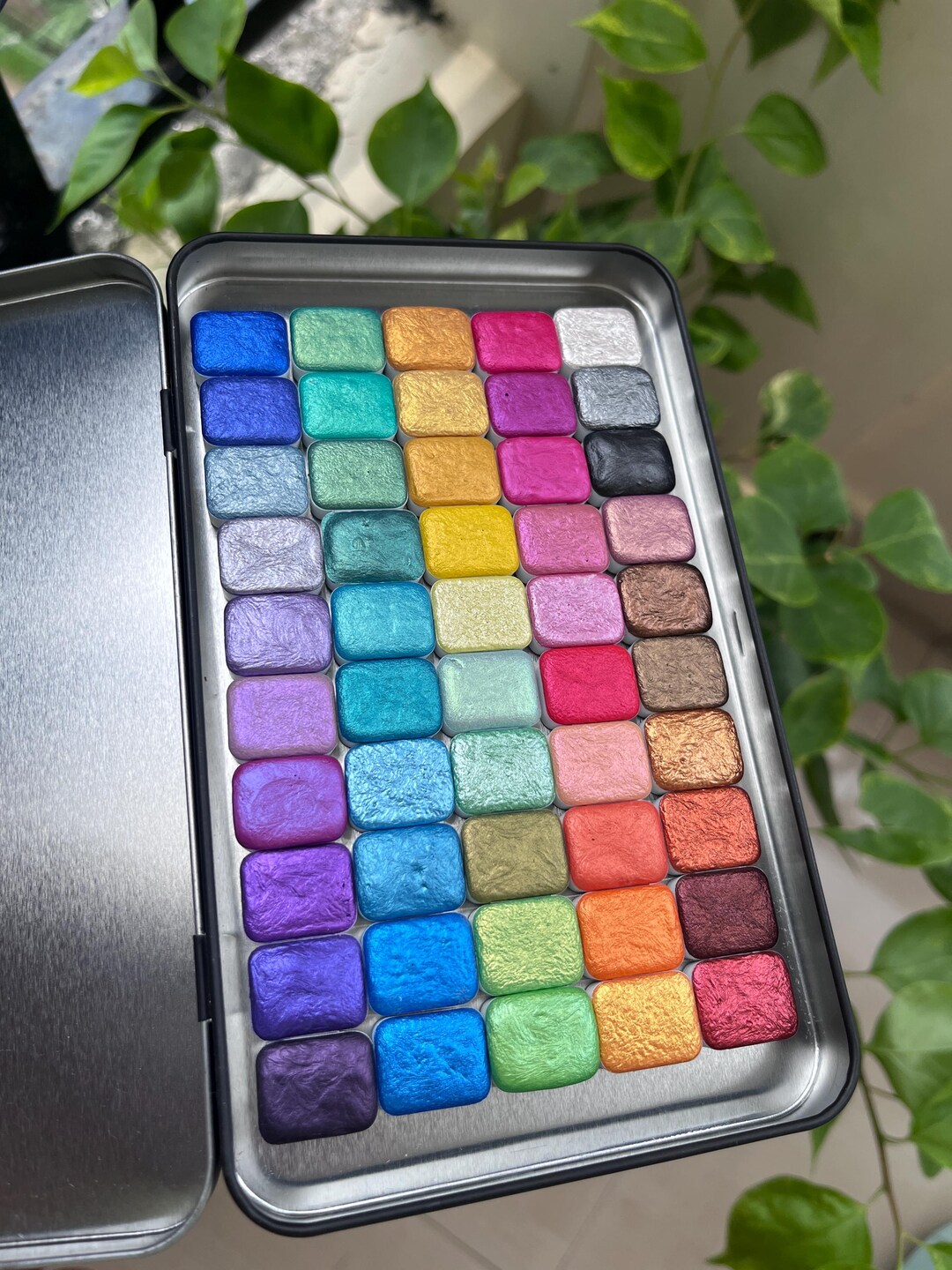 Handmade Metallic Watercolor Paints, 50 Quarter Pans Set - Etsy