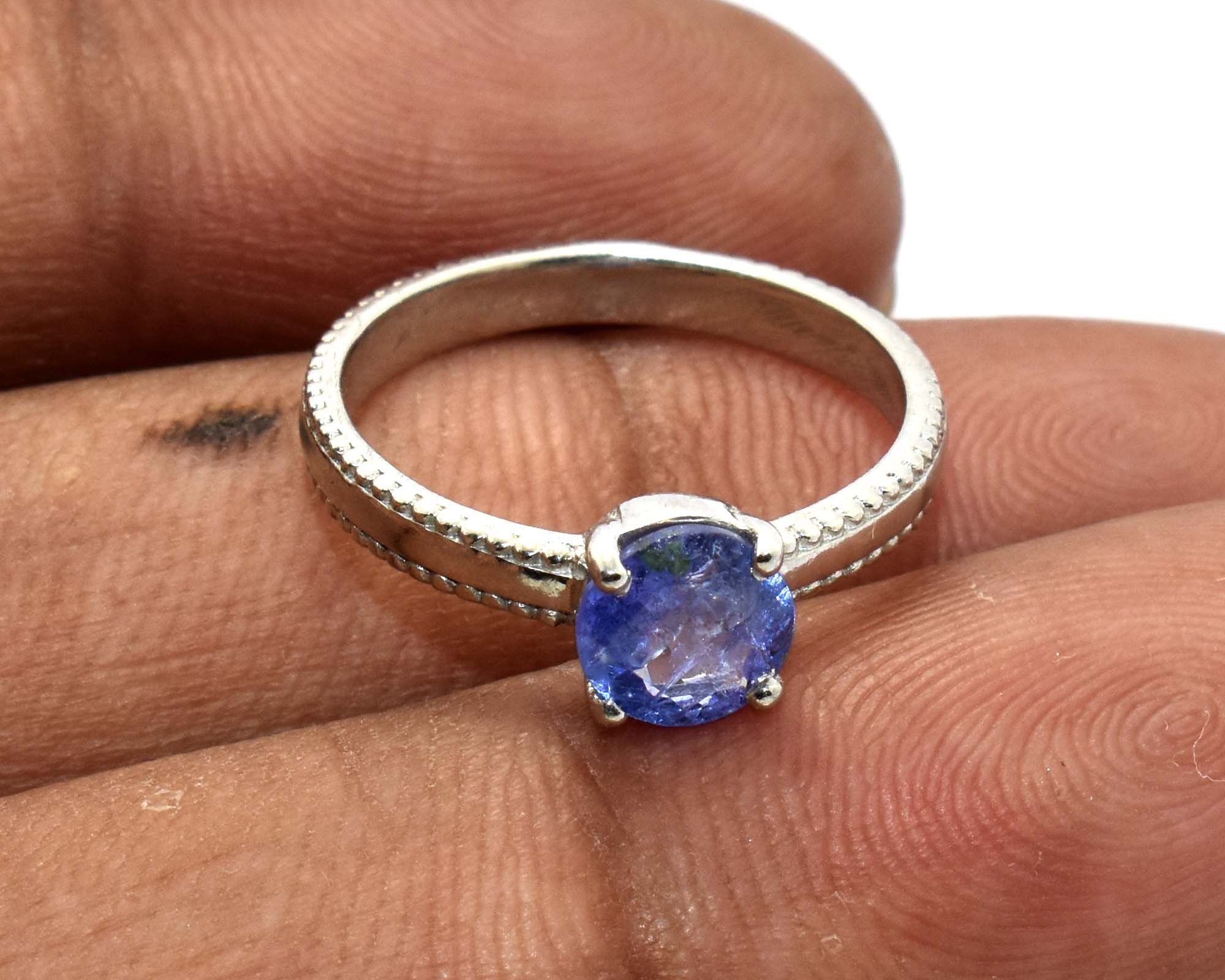 Tanzanite Ring Genuine Tanzanite 925 Sterling Silver Ring | Etsy