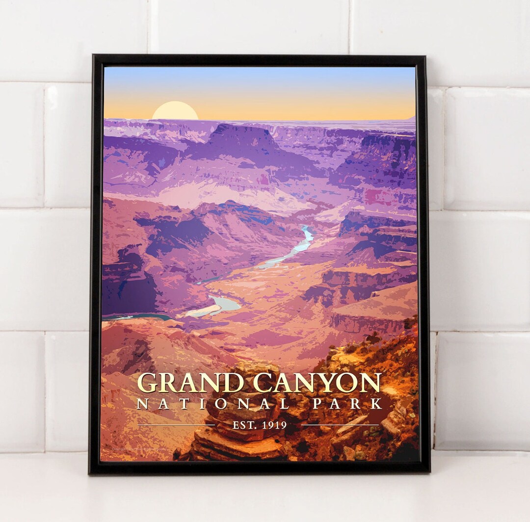Grand Canyon National Park Poster Grand Canyon Wall Art - Etsy