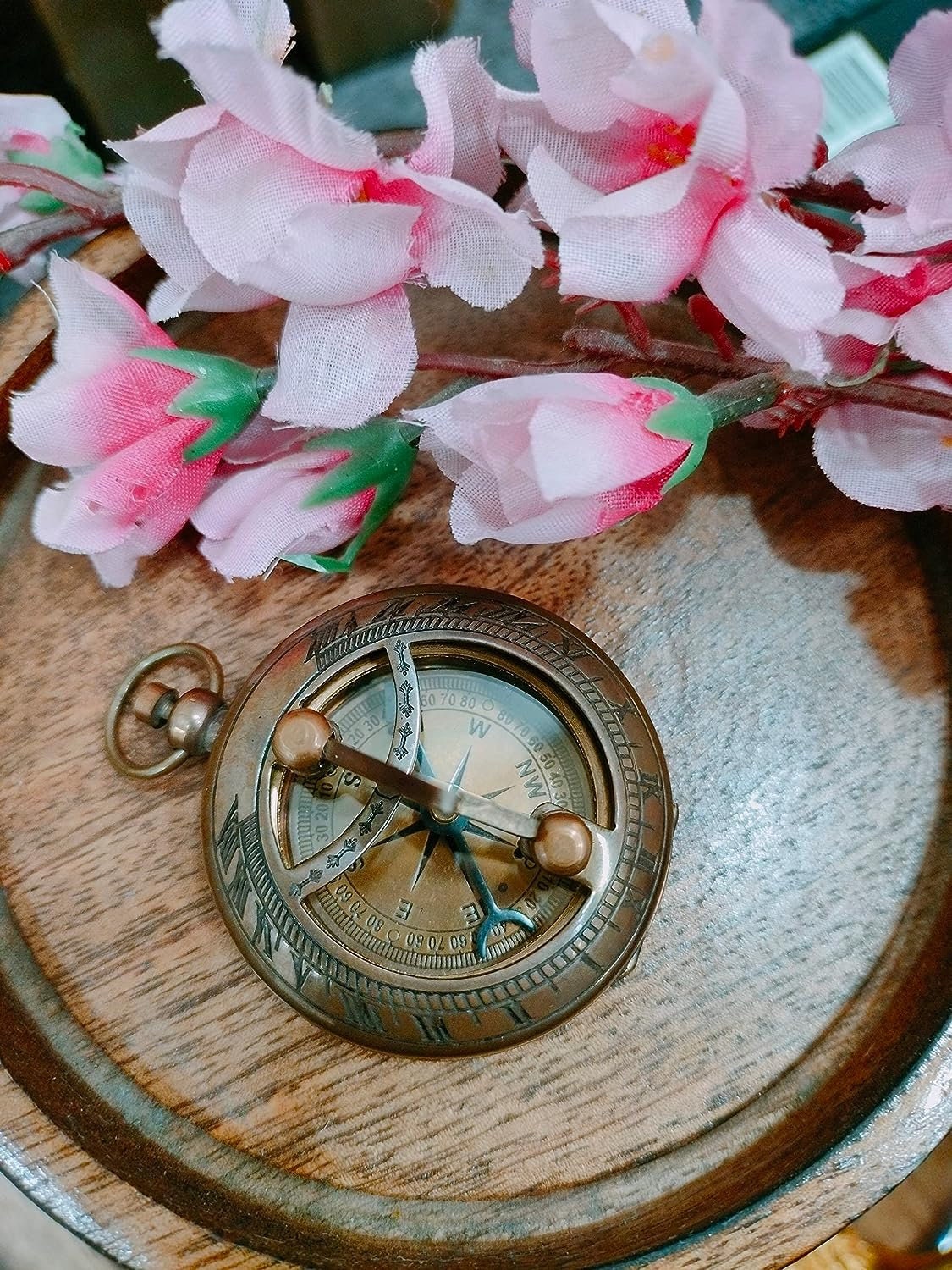 Sundial Compass With Actual Handwriting Engraving Greeting - Etsy