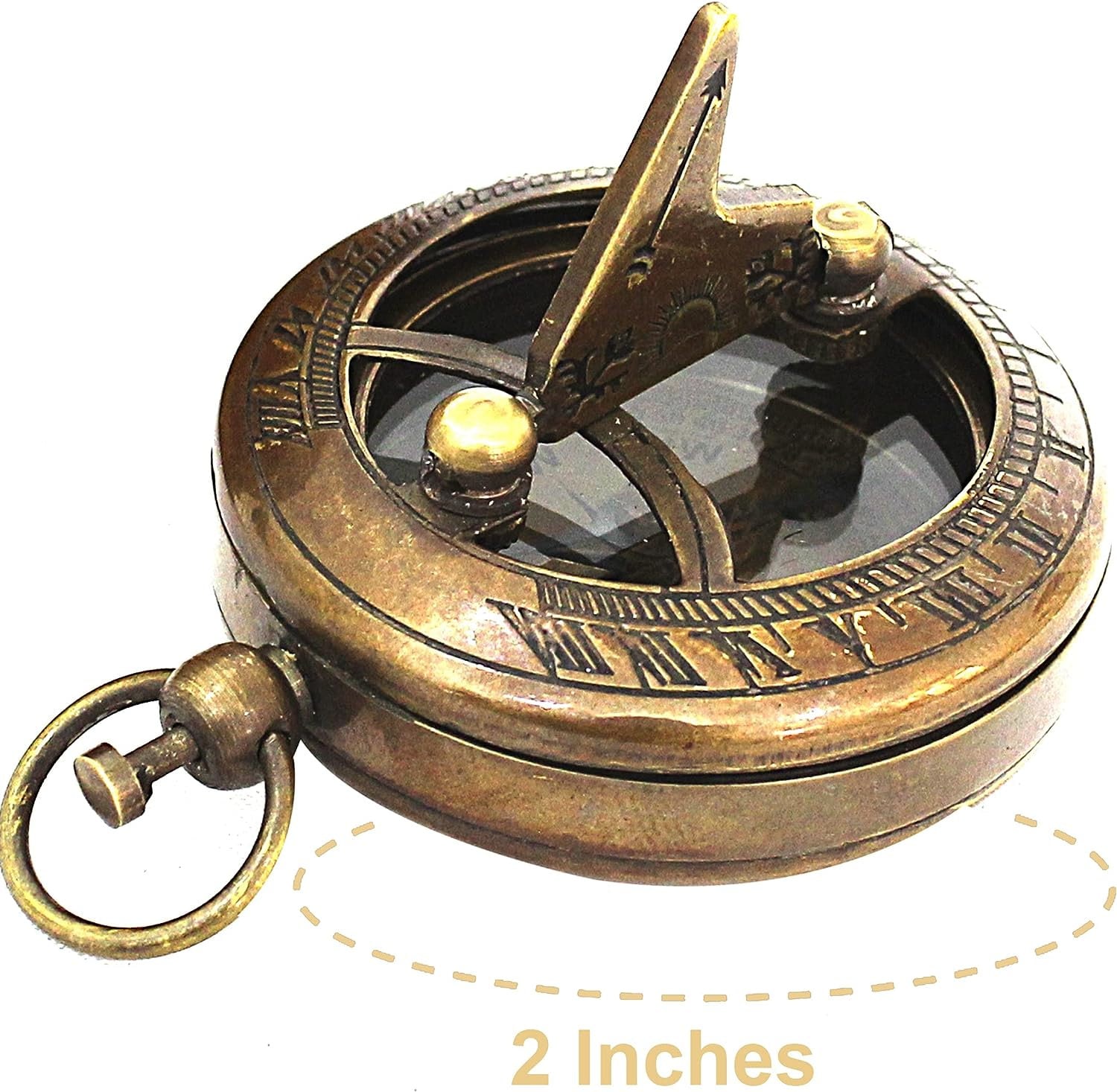 Sundial Compass With Actual Handwriting Engraving Greeting - Etsy