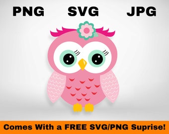 Pink Owl Clipart | Etsy