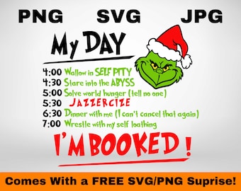 Grinch Schedule Svg | Etsy