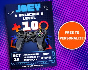 Level 10 Invitation | Etsy