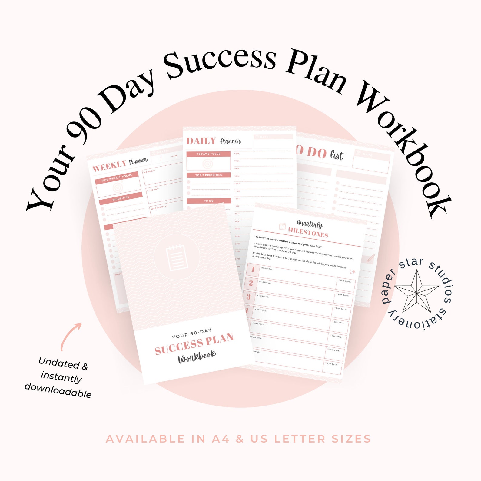 90 Day Success Plan Workbook: Printable Goal Planner (A4/US Letter) - Etsy