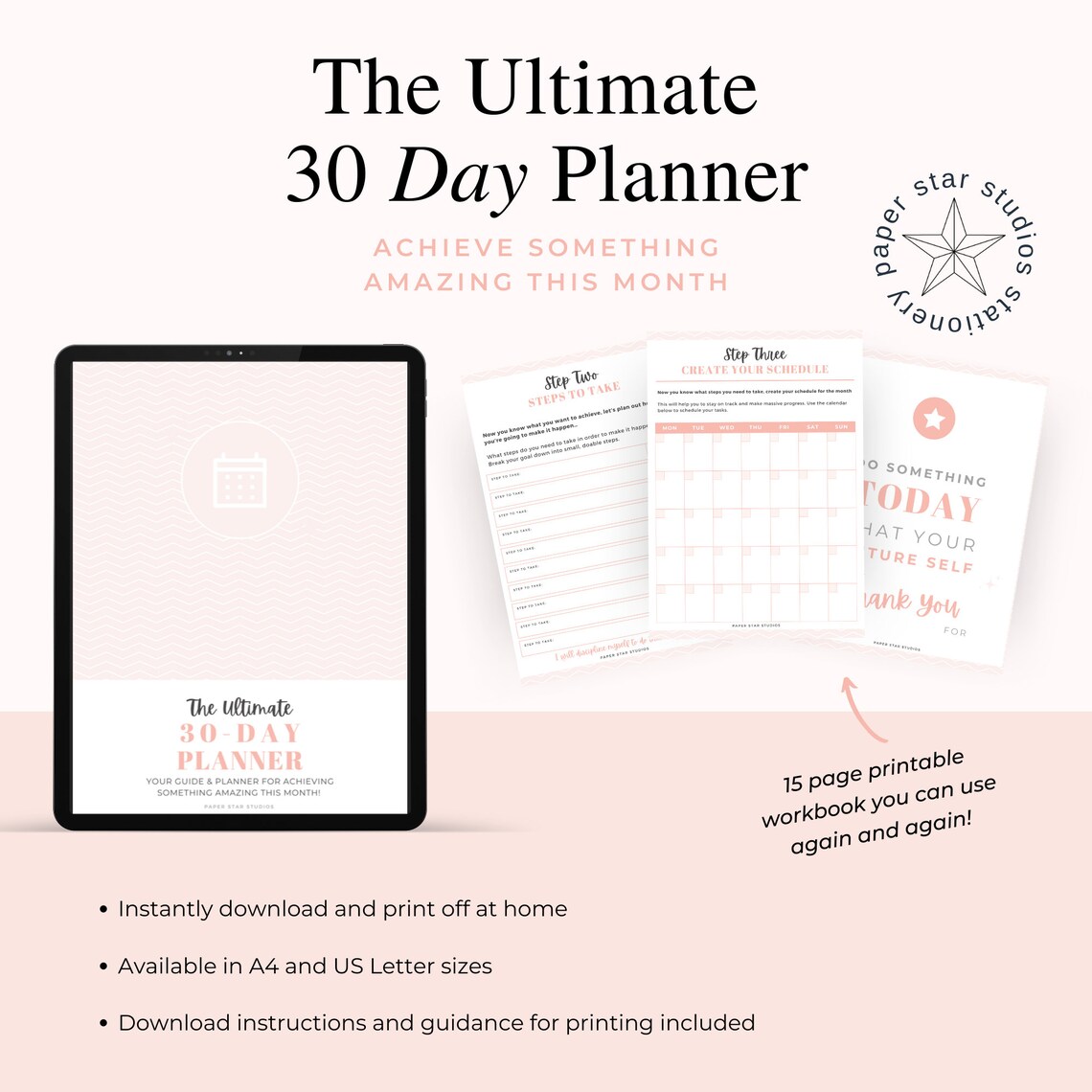 The Ultimate 30 Day Planner, 2023 Goal Tracker, SMART Goal Setting Kit ...