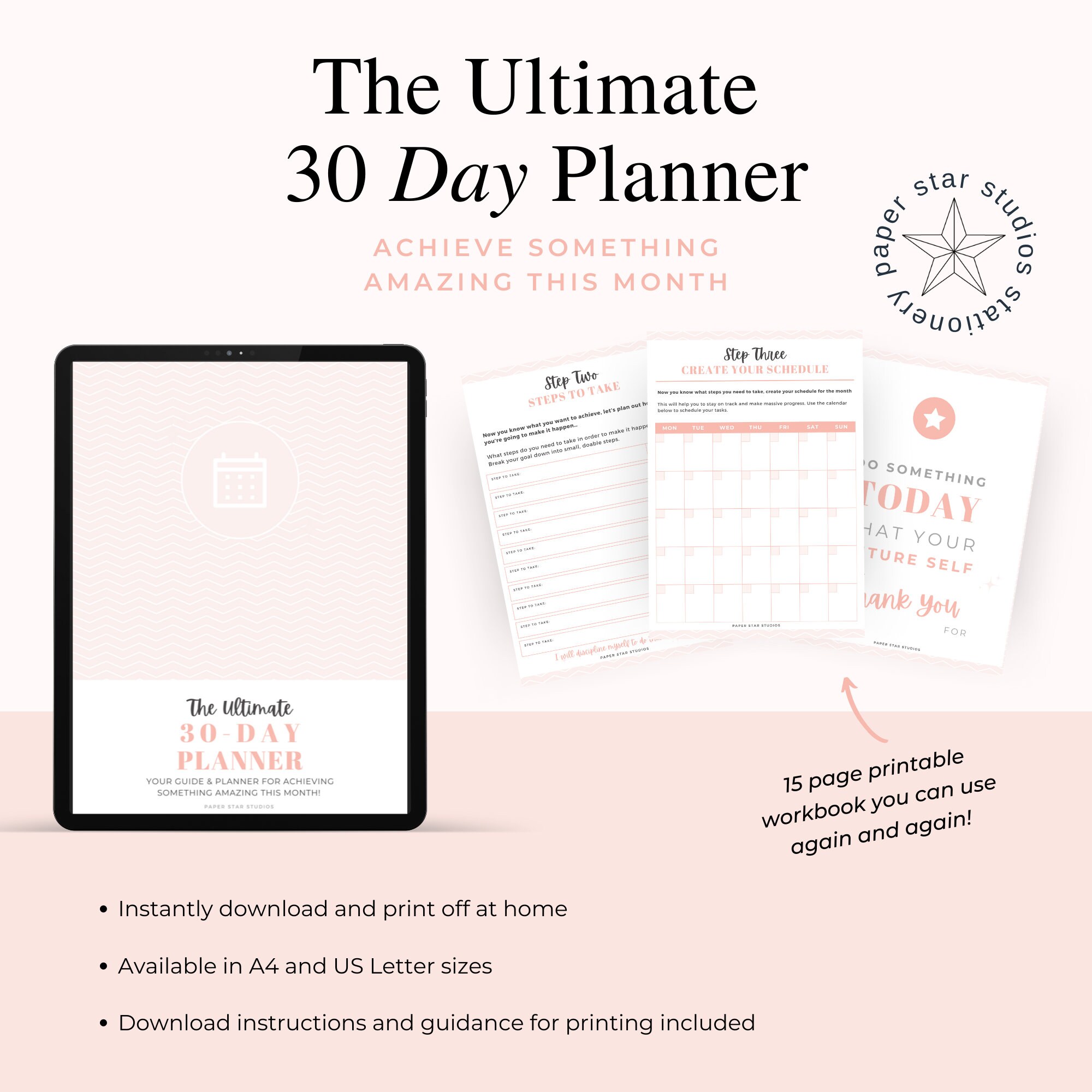 The Ultimate 30 Day Planner, 2023 Goal Tracker, SMART Goal Setting Kit ...