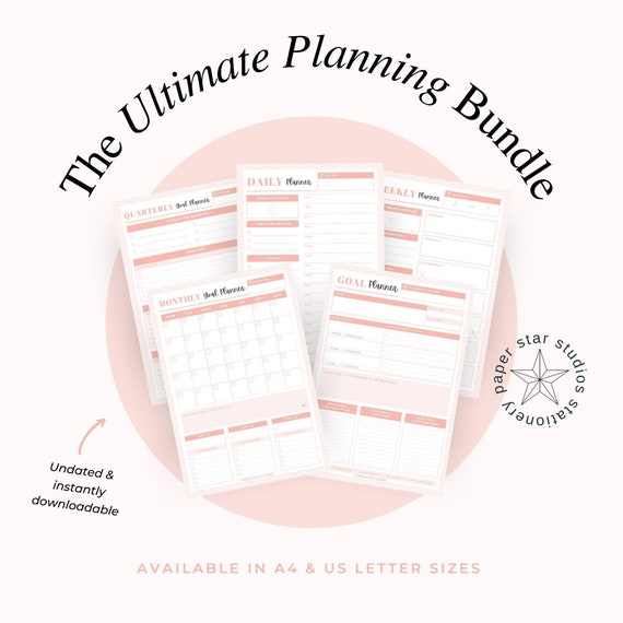 The Ultimate Planner Bundle Printable and Digital Planners - Etsy