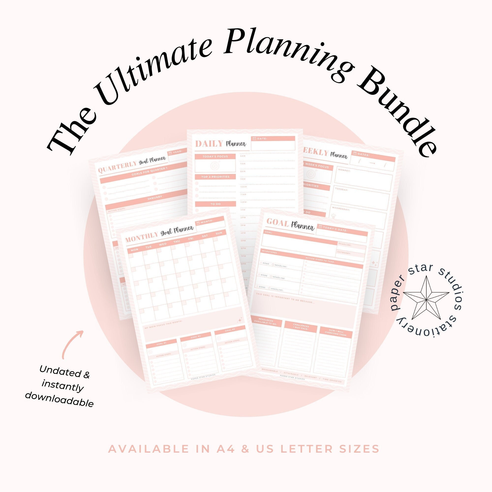 The Ultimate Planner Bundle, Printable and Digital Planners, Printable ...