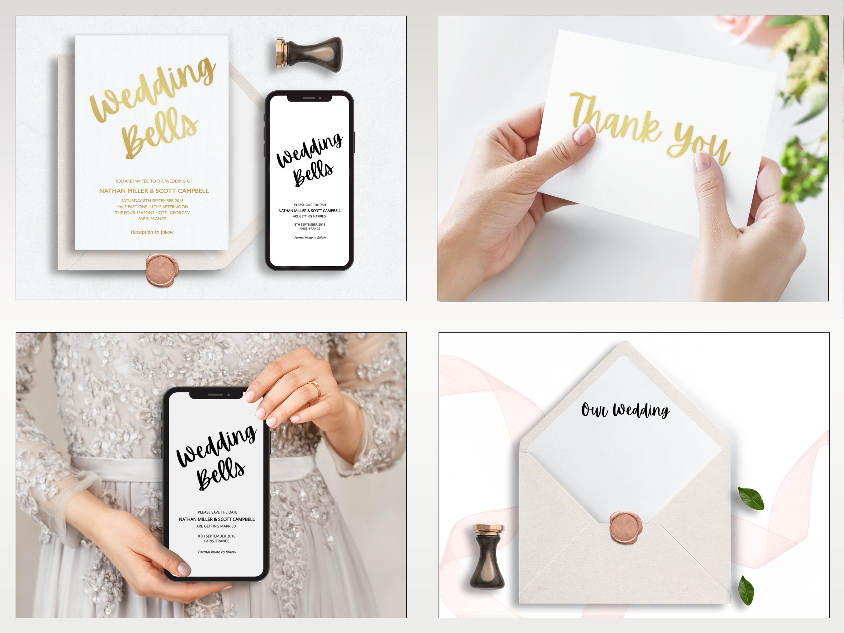 CONTEMPORARY Wedding Invitation Bundle Invitation MEGA - Etsy