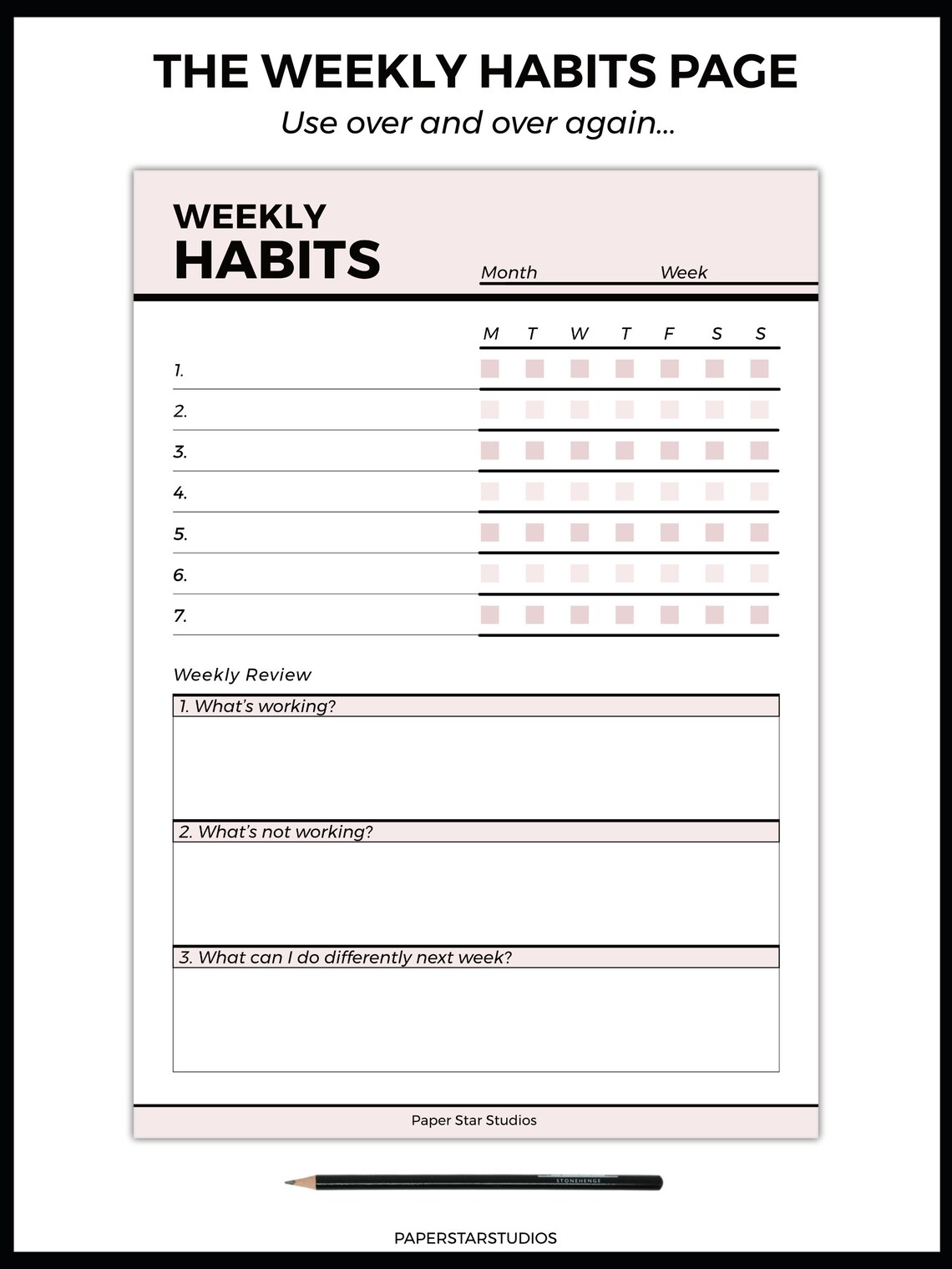 Habit Tracker Printable Habit Tracker Habit Planner Habit - Etsy Canada