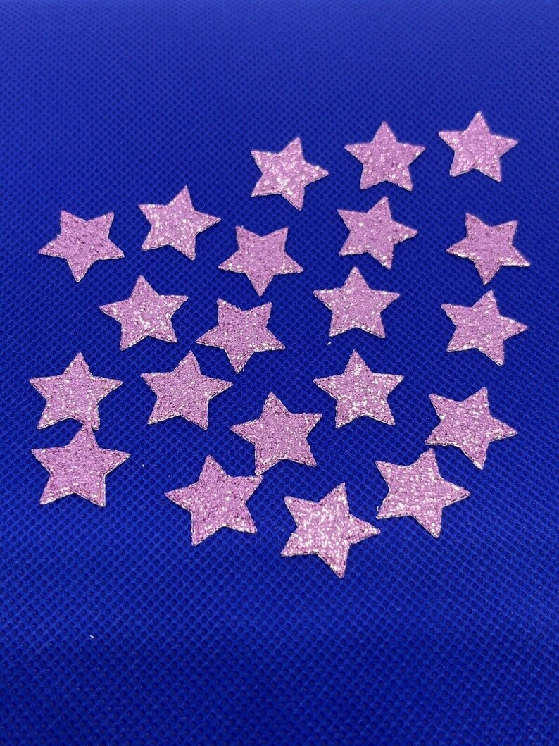 Pink Glitter Card Stars 21 Pieces Crafting, Christmas, Birthday ...