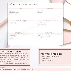 GOAL SETTING Printable & Digital Worksheets | SMART Goals Tracker for ...