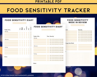 Food Sensitivity Journal PDF Printable | Food Allergy and Food ...
