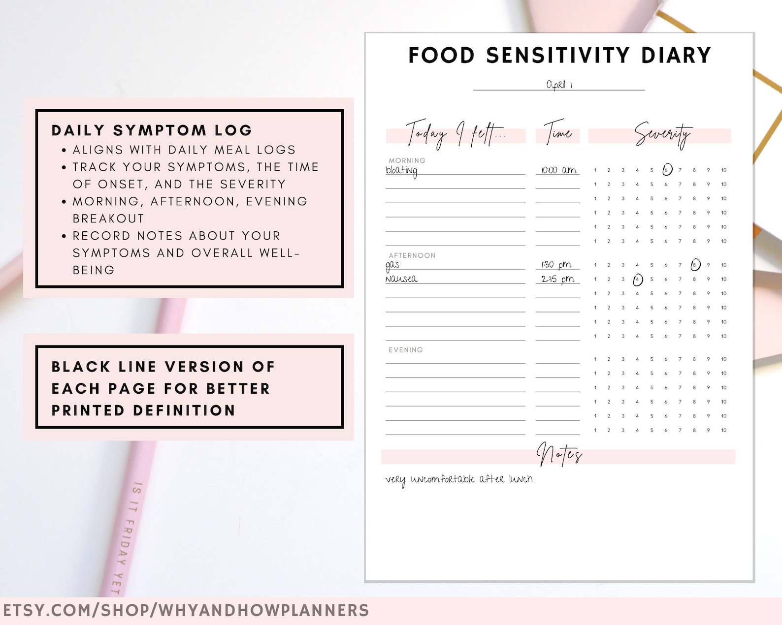 Food Sensitivity Journal PDF Printable | Food Allergy and Food ...