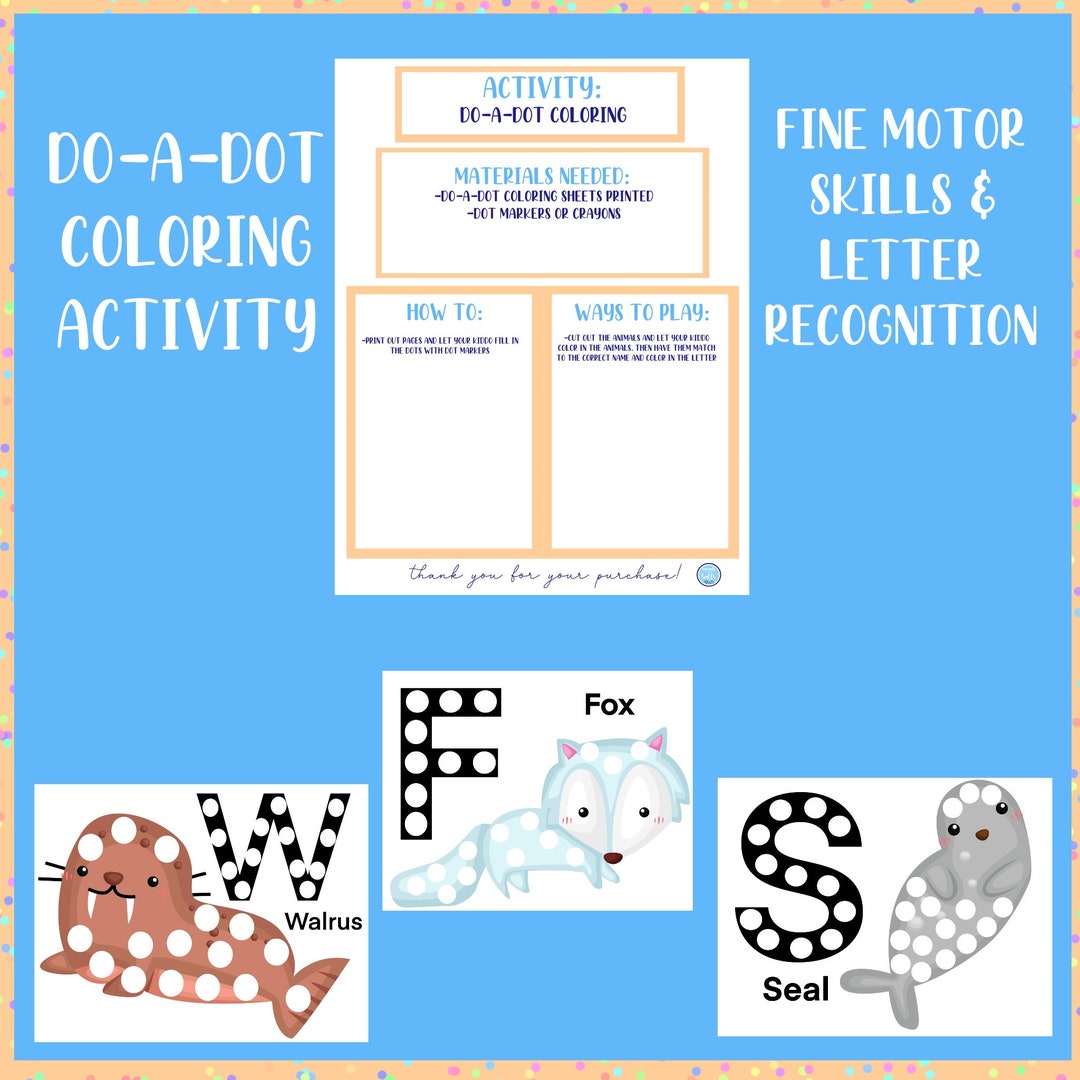 Do-a-dot Arctic Animal Preschool Activity - Etsy