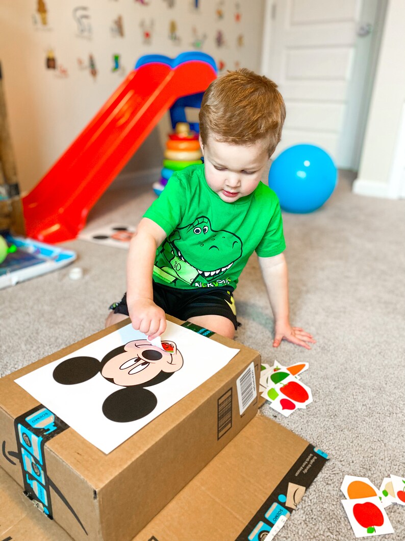 Feed Mickey Fruits and Vegetables Toddler Activity - Etsy